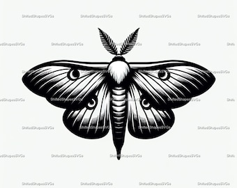 Luna Moth Outline Svg Png Dxf Eps Pdf Transparent Vector Graphic Design ...