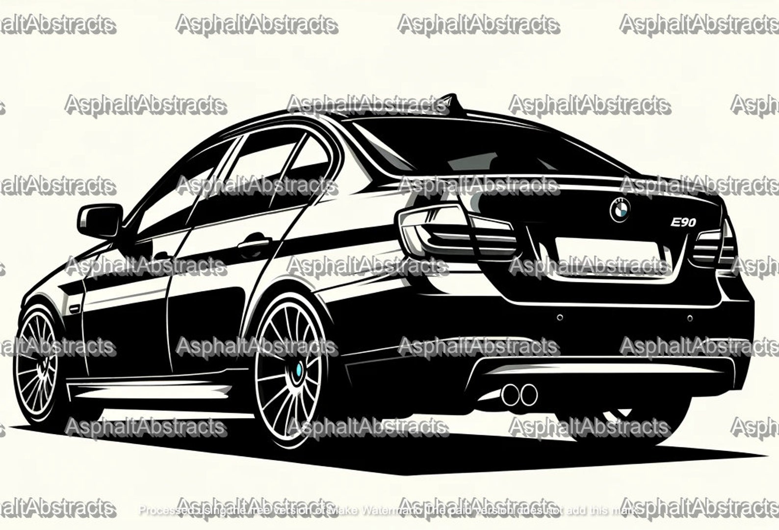 Premium BMW E90 Digital SVG Artwork - Ideal for Custom Projects - Etsy