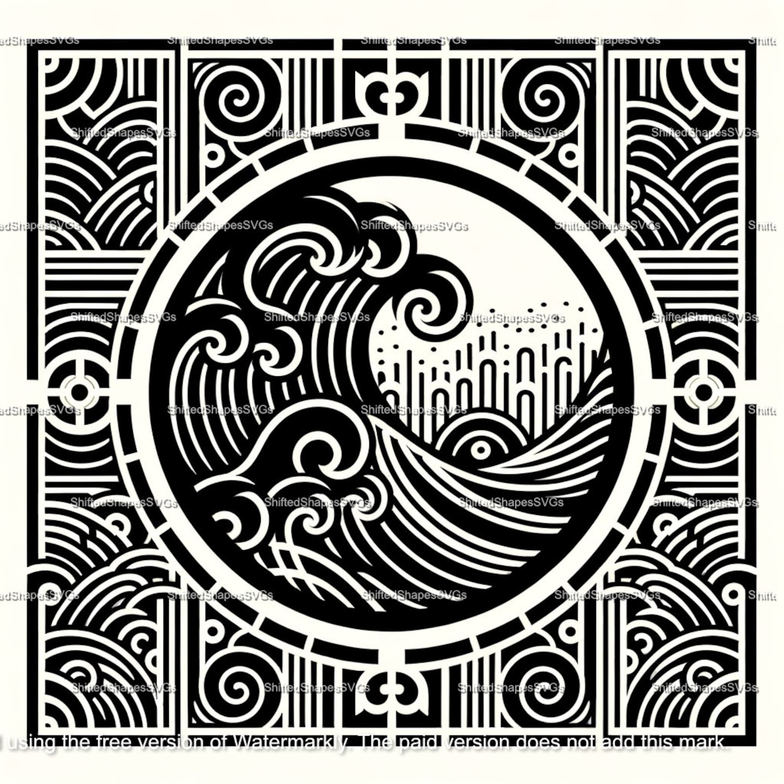 Japanese Wave Pattern SVG Bundle - Etsy Canada