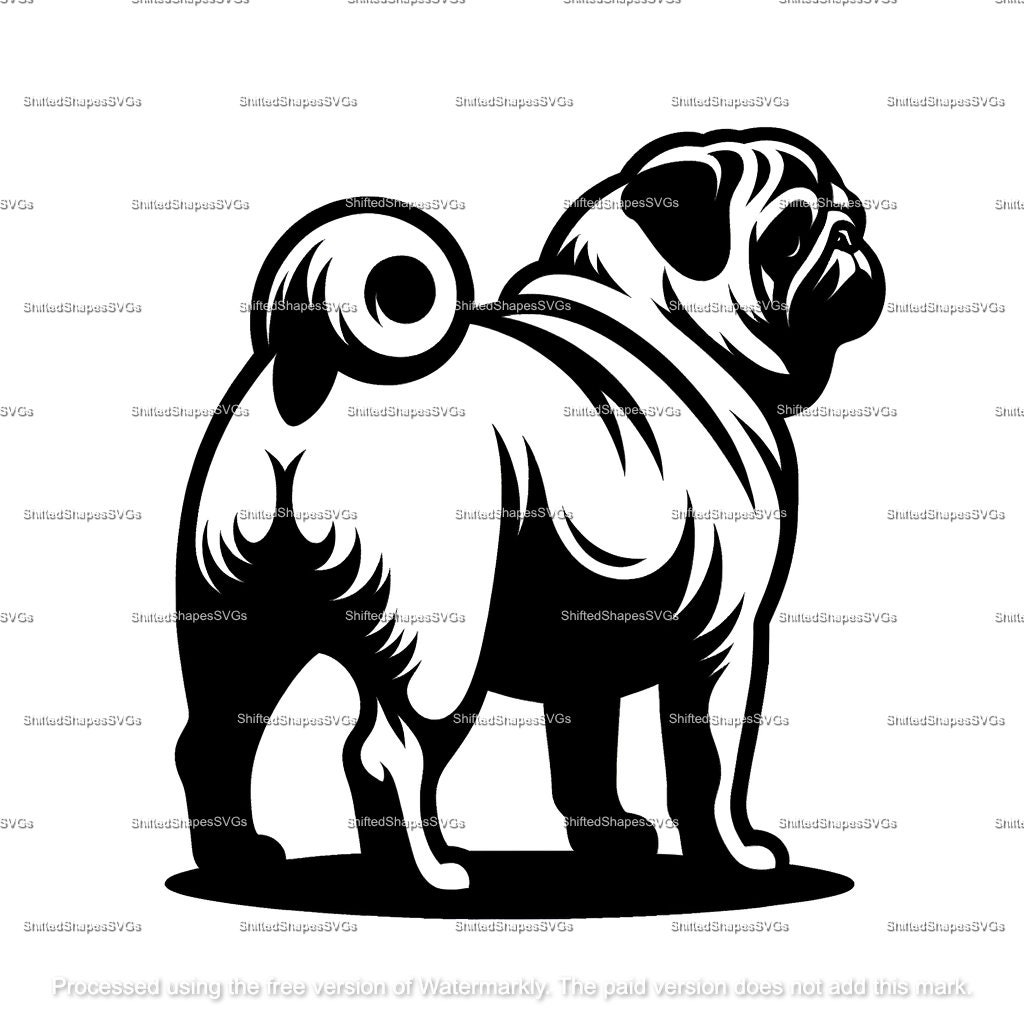 Pug SVG Collection 5 Adorable and Quirky Designs - Etsy
