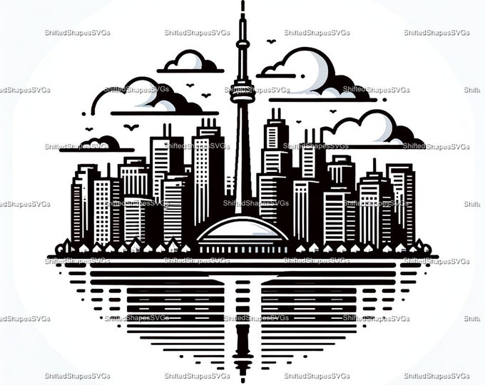 Vancouver Skyline SVG With Extra Outline Design | Vancouver Canada ...