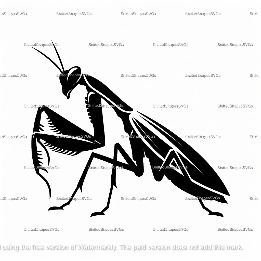 Praying Mantis SVG Bundle | Insect Silhouette Art, Digital Download for ...