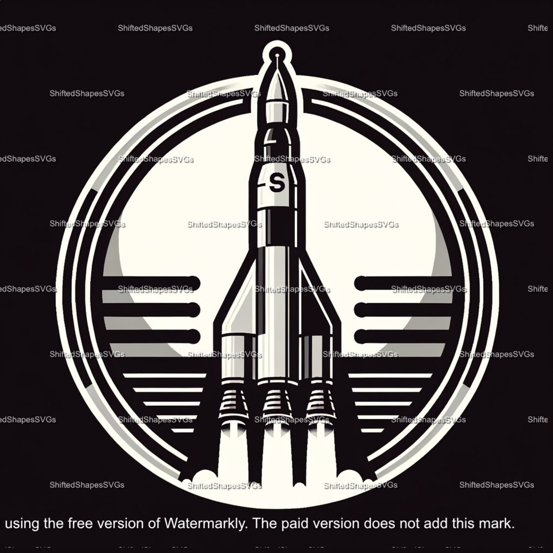Saturn V Style Rocket SVG Bundle - Etsy