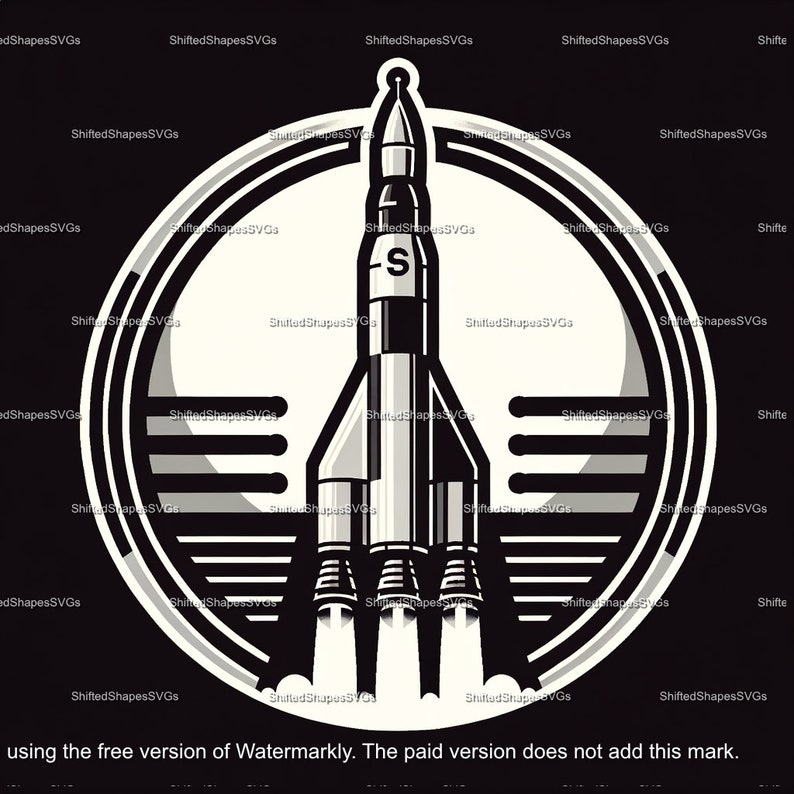 Saturn V Style Rocket SVG Bundle - Etsy