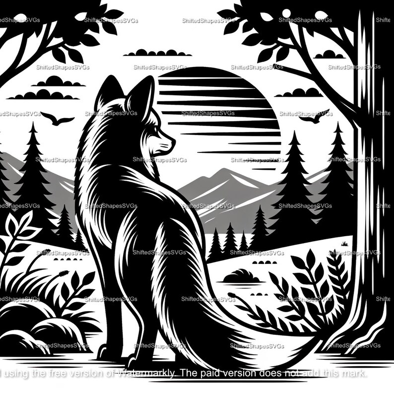 Fox Nature Scene SVG Bundle - Etsy