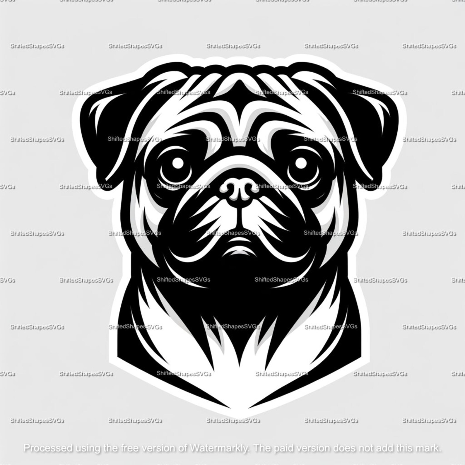 Pug SVG Collection - 5 Adorable and Quirky Designs - Etsy