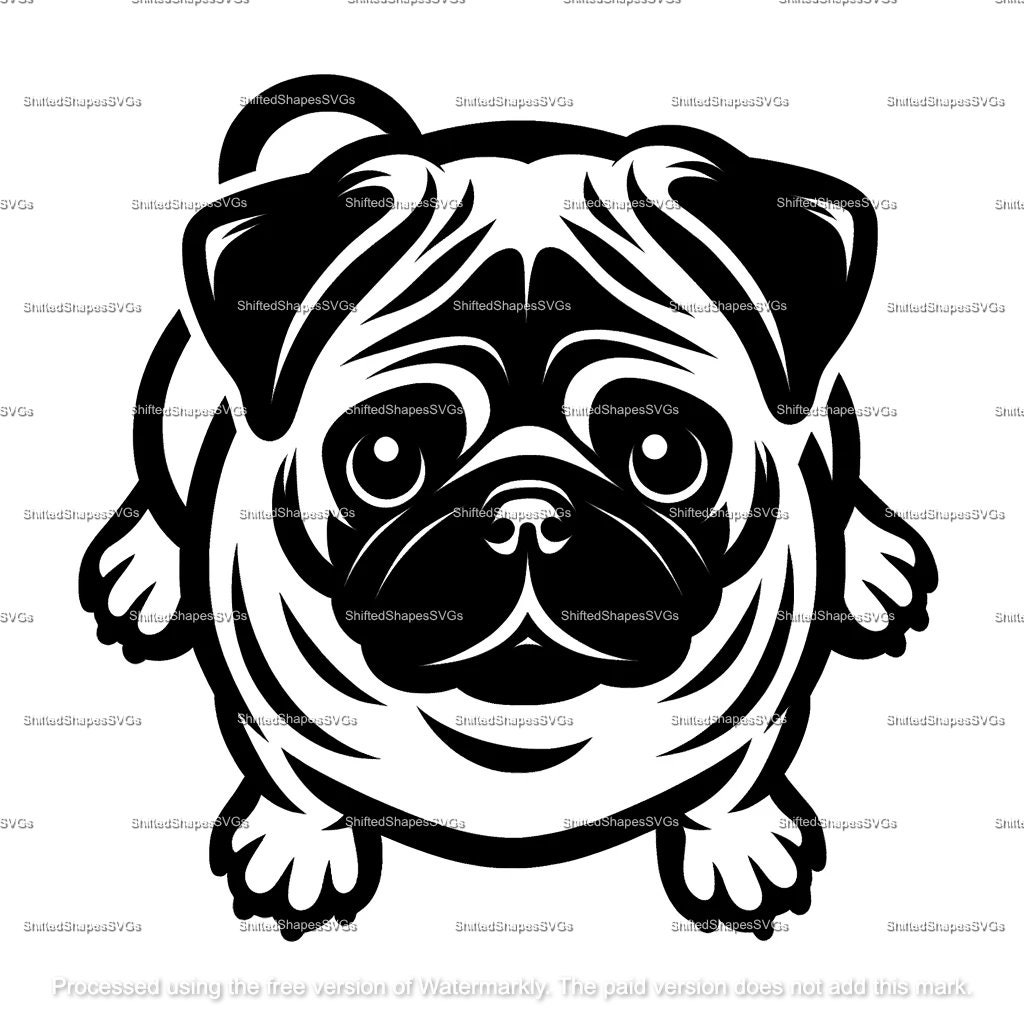 Pug SVG Collection 5 Adorable and Quirky Designs - Etsy
