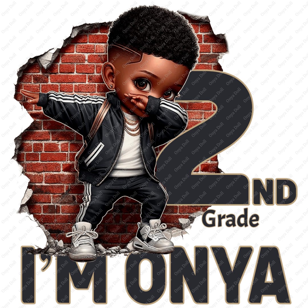2nd Grade Onya Boy PNG – I'm Onya Second Grade Back to School PNG for ...
