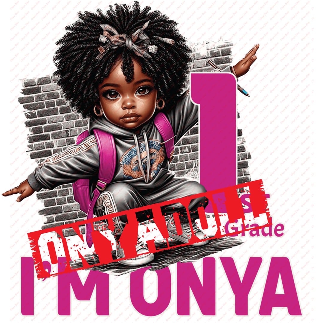 1st Grade Onya Doll PNG - Back to School Digital File - Etsy