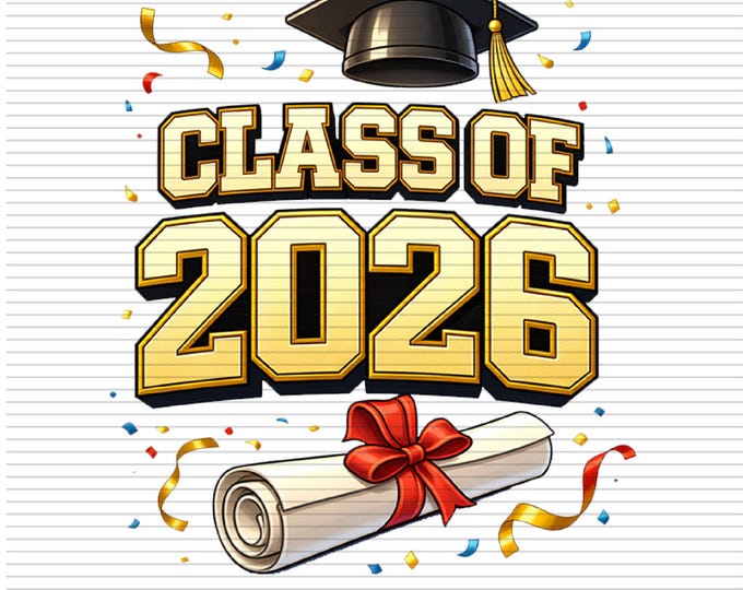 2026 Graduation Clipart: Lime Green and Pink Class of 2026 Graphic ...