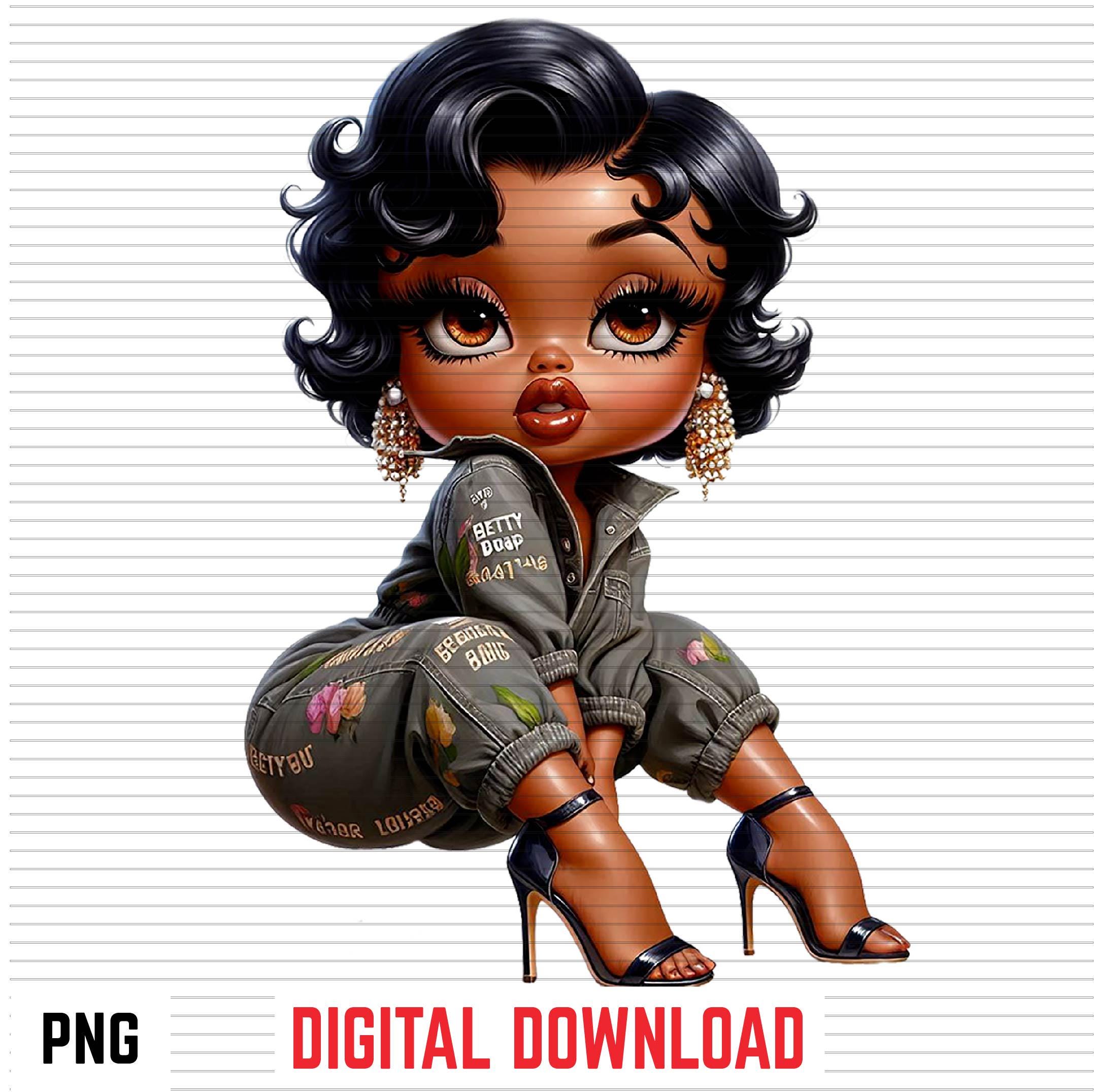 Baddie Boo Clipart: African American Woman PNG (digital Download) - Etsy