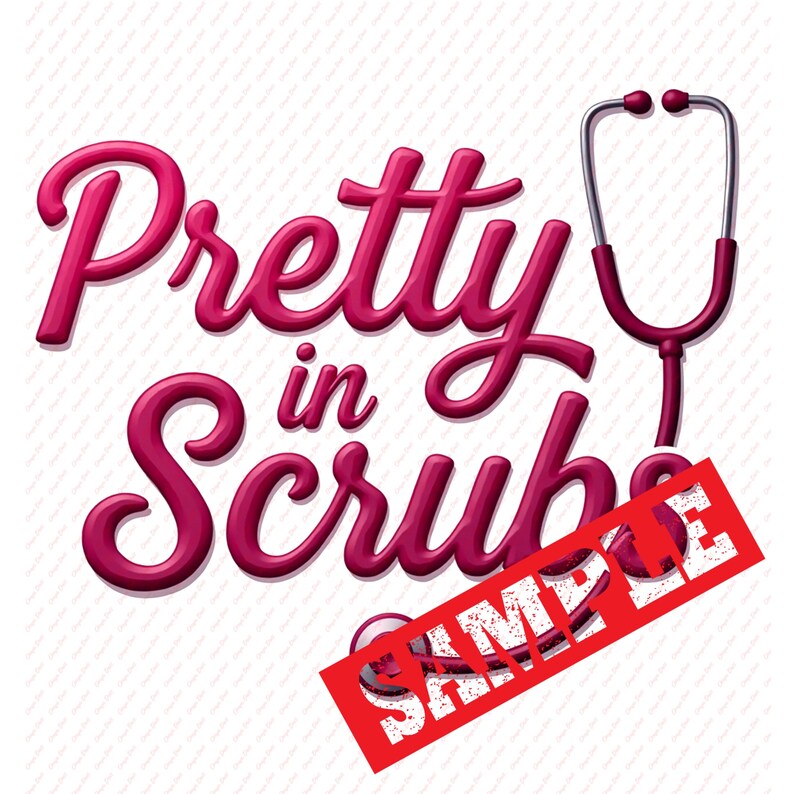 Pretty in Scrubs Clipart | Nurse PNG | Healthcare Quote - Etsy UK