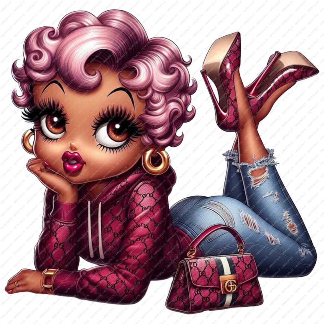 Baddie Boop, Classy, Fashion Girl, Clip Art, Sublimation, DTF, Cricut ...