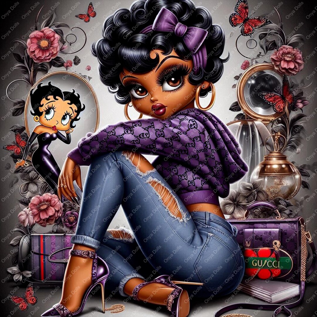 Baddie Boop, Classy, African American Woman, Afro Boop, Planner Png ...