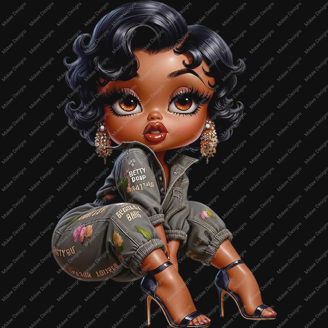 Baddie Boo Clipart: African American Woman PNG (digital Download) - Etsy