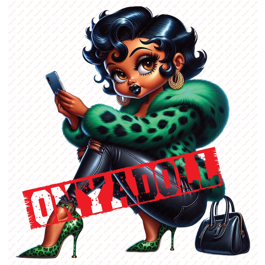Baddie Boo Fashion Girl PNG: Leopard Fur Coat Clipart (digital Download ...