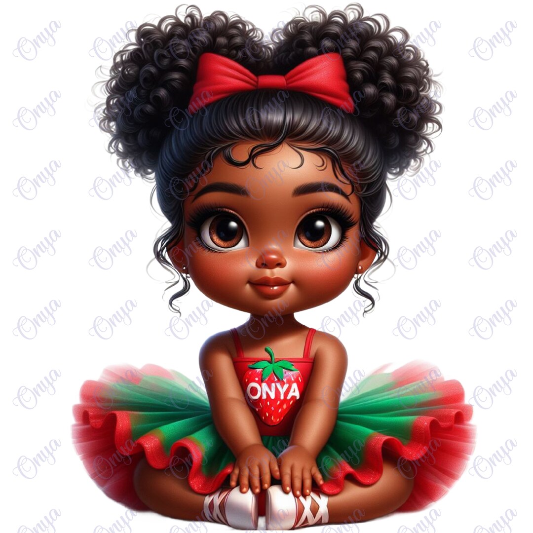 ONYA, Digital Doll, Melanin Girl, Clipart , Baby Parties, Children, Png ...