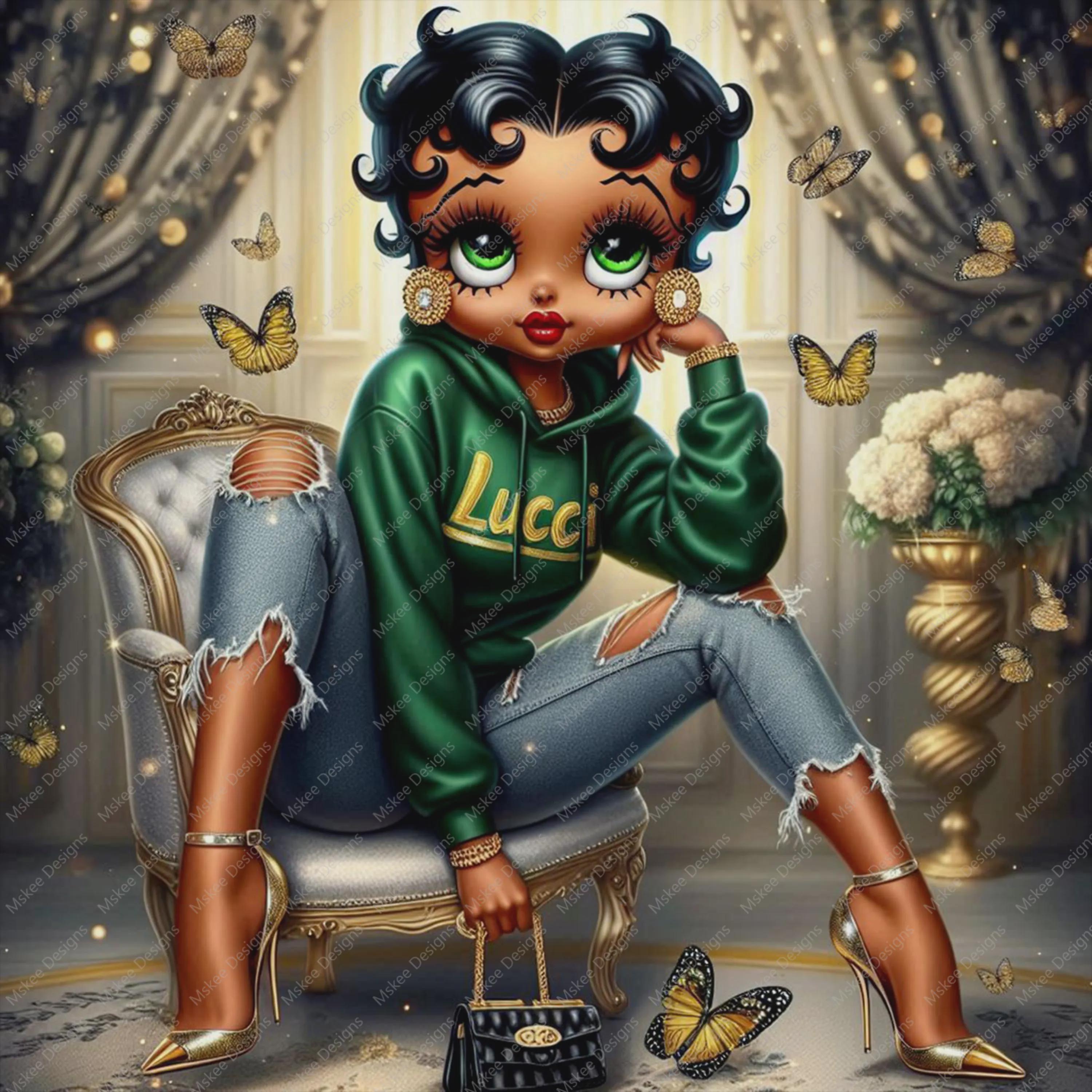 Baddie Boo, Classy, Clip Art, Fashion Girl, Sublimation, DTF, Cricut ...