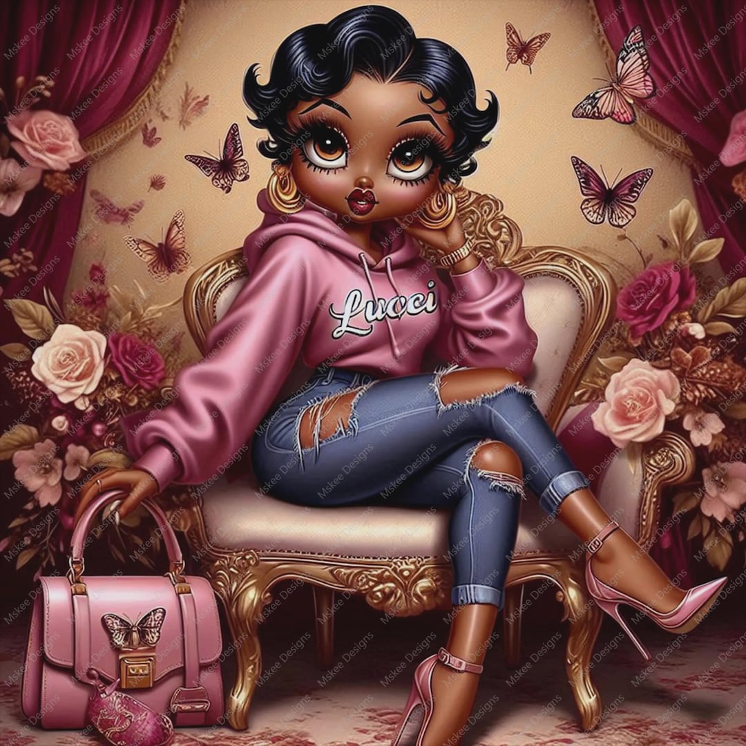 Baddie Boo, Classy, Clip Art, Fashion Girl, Sublimation, DTF, Cricut ...