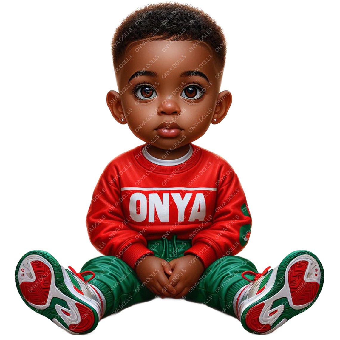 ONYA, Digital Doll, Melanin Boy, Clipart , Baby Parties, Children, Png ...