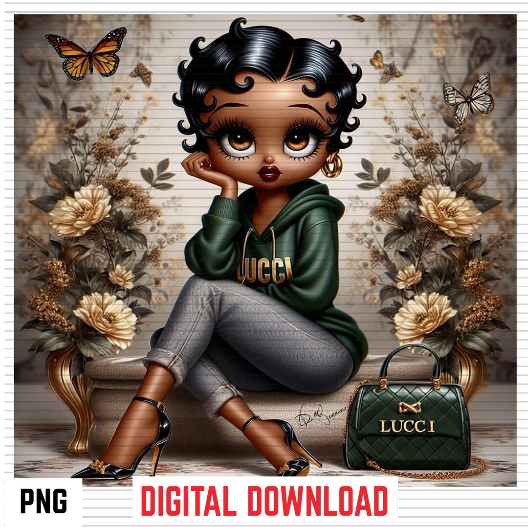 Fashion Girl Clip Art: Baddie Boo Sublimation Design (digital Download ...
