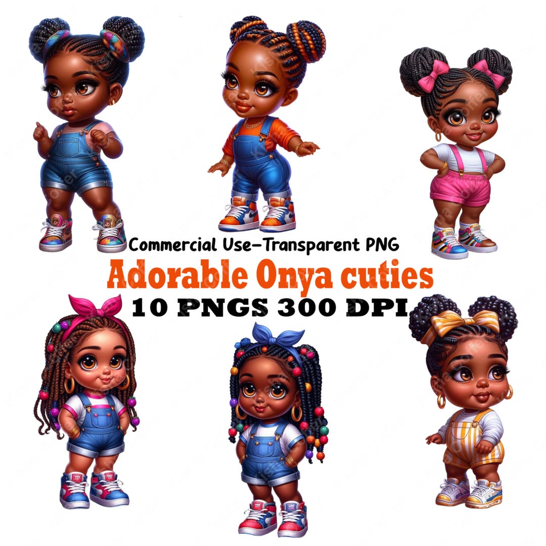 Adorable Onya Cuties, Melanin Baby, Cute, Mini, Premium Transparent ...