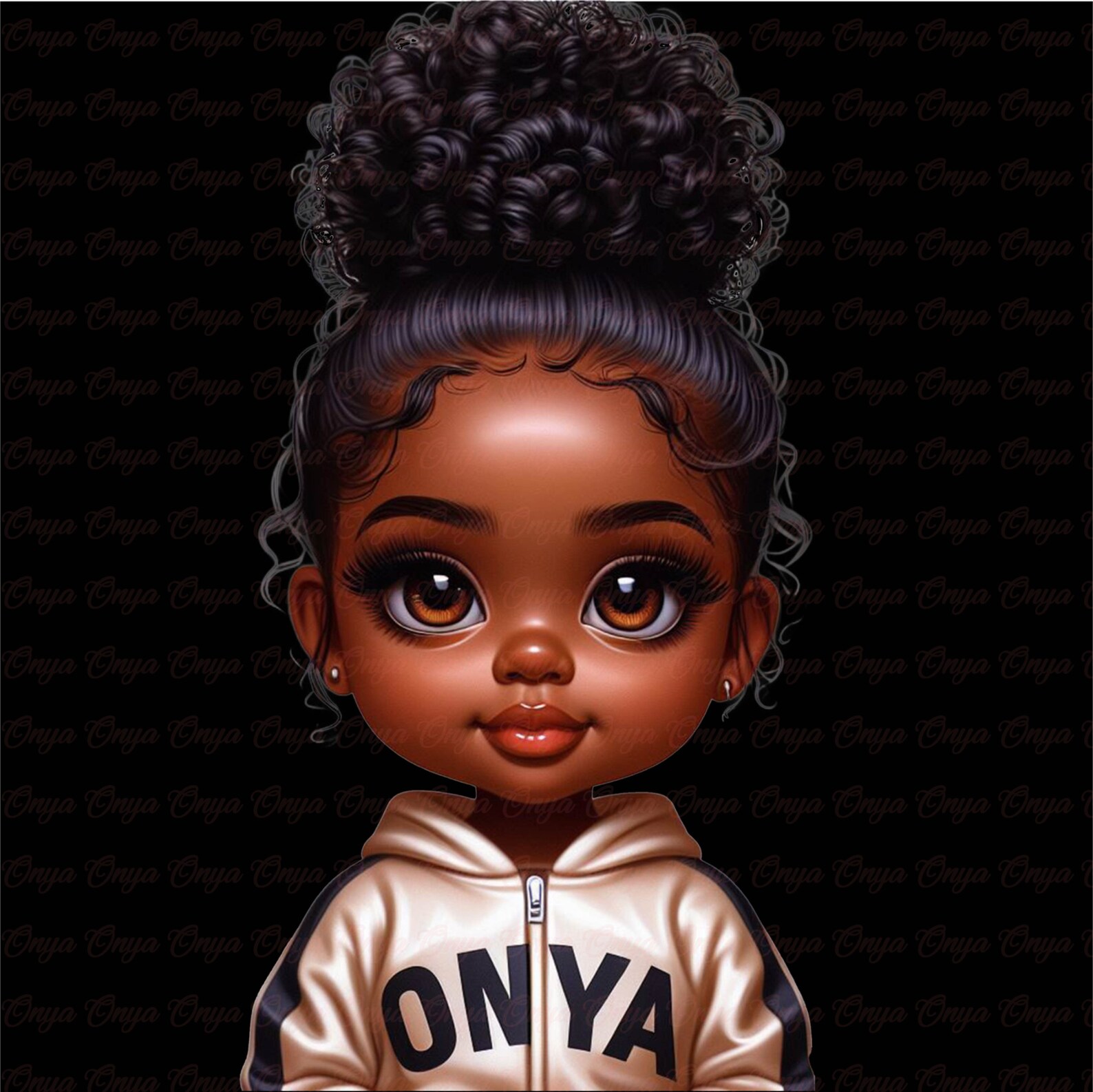 ONYA, Baby, Toddler, Digital Doll, Melanin Doll, Queen, Clipart , Baby ...