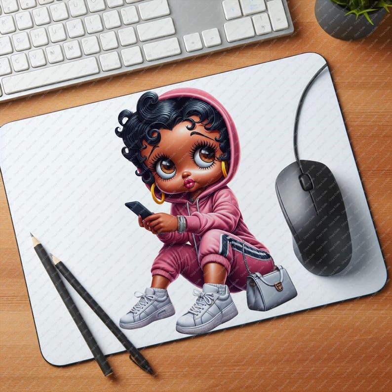 Baddie Boo PNG – Classy Fashion Girl Clipart for Sublimation, Cricut ...