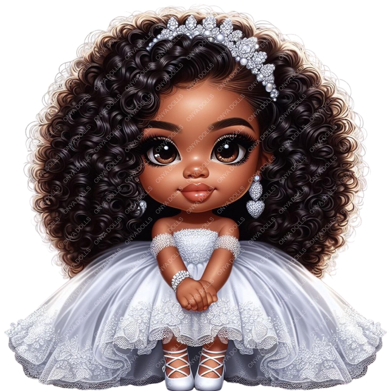 ONYA Princess, Black Girl, Digital Doll, Melanin Girl, Queen, Baby ...