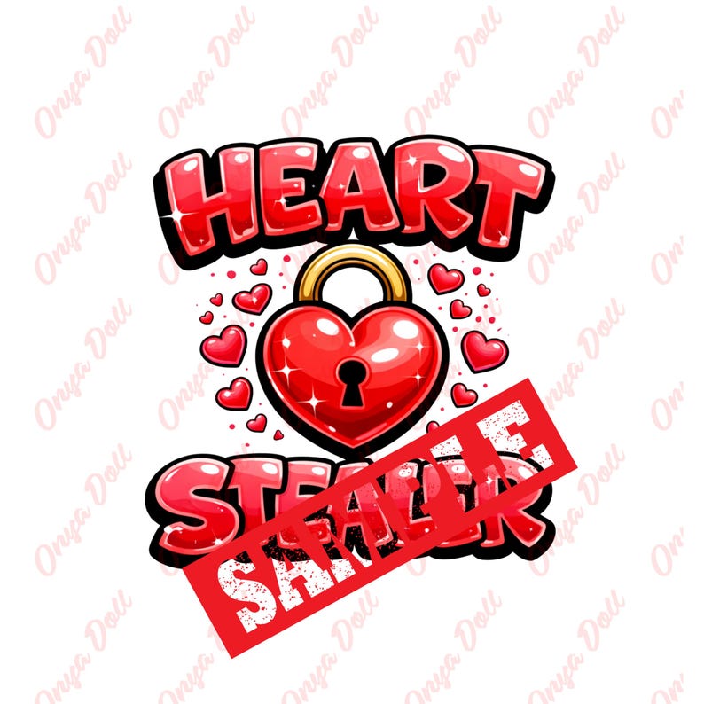 Heart Stealer PNG | Love Lock Graphic | Valentine Candy Art - Etsy