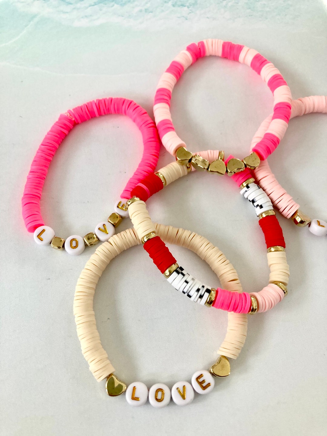 Trendy Heishi Stackable Bracelets, Mothers Day Gift Ideas, Chic Stretch Bracelets, Minimalist ...