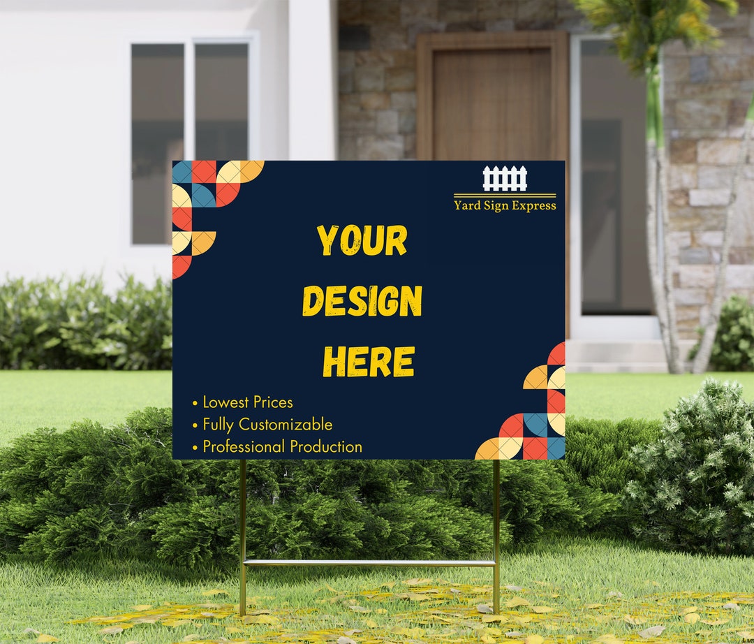 Personalized Custom Yard Sign With Stakes - Etsy