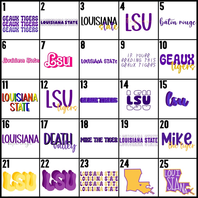 Louisiana State Stickers (40+ Stickers!!) - Etsy