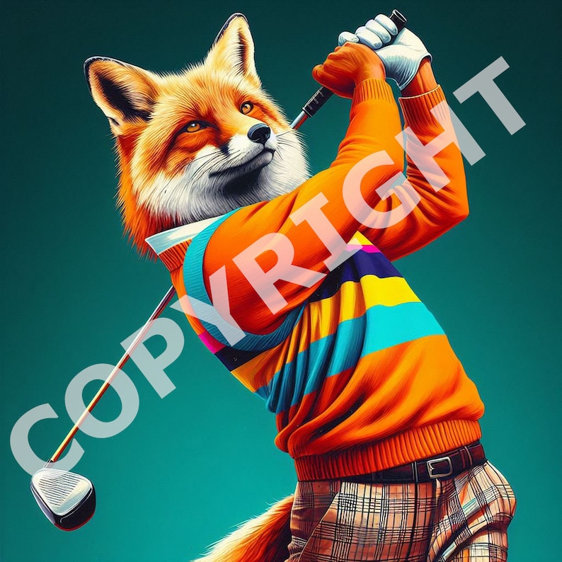 Golfing Fox Unisex T-shirt - Etsy