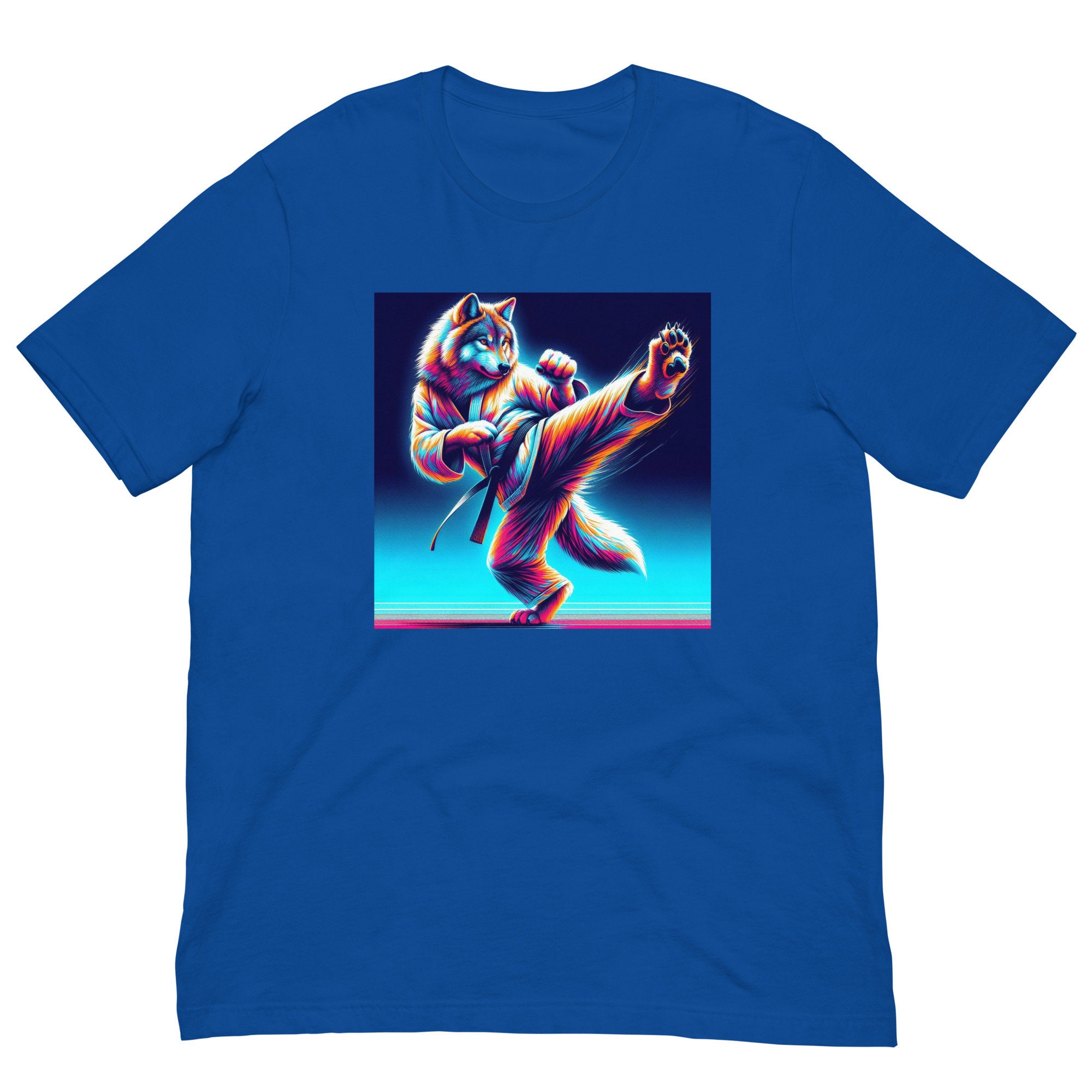 Karate Kick Wolf Unisex T-shirt - Etsy