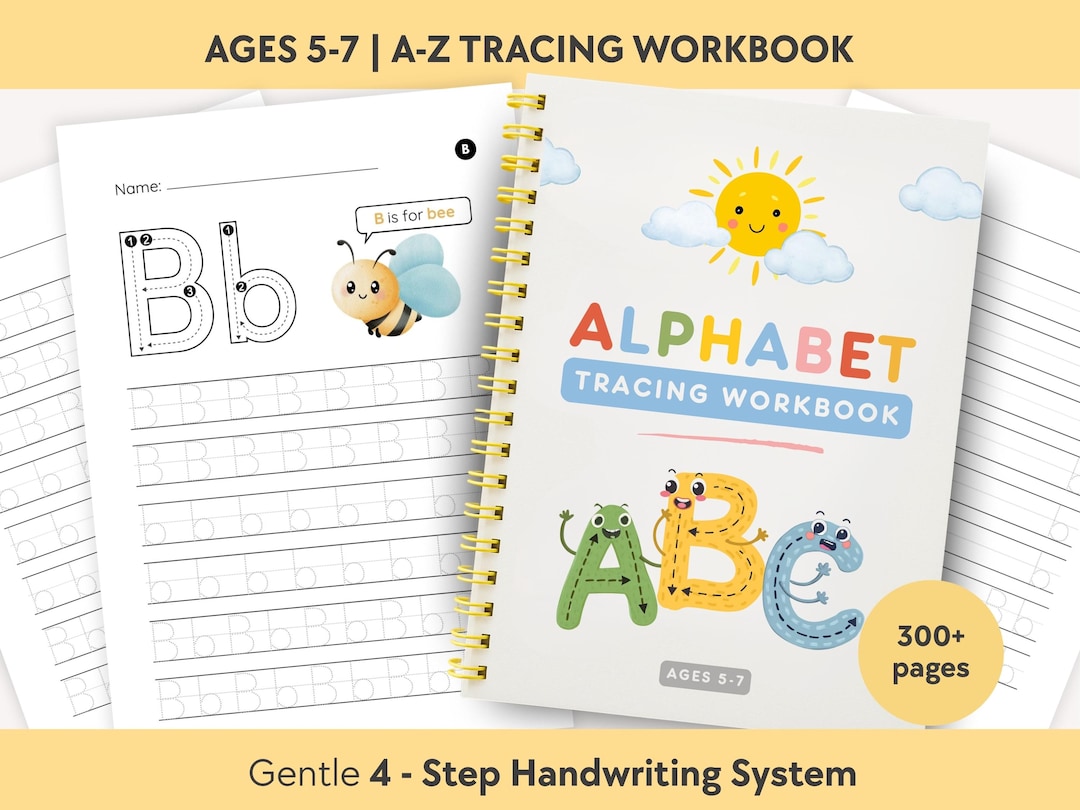 Alphabet Tracing Workbook Printable | 300+ Pages Handwriting Practice ...
