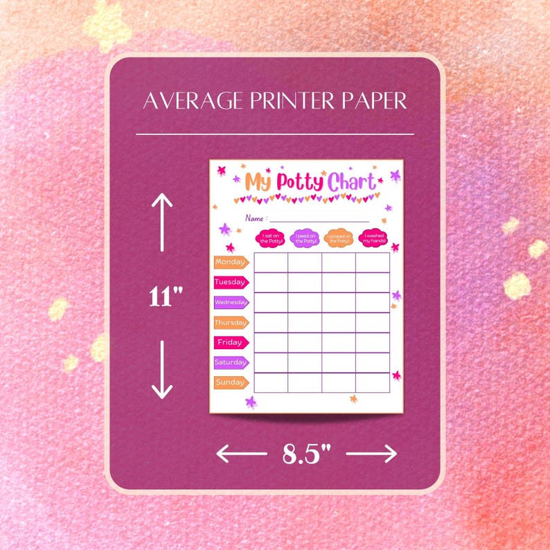 Potty Training Chart | Sticker Reward Sheet | Toddler Potty Training ...
