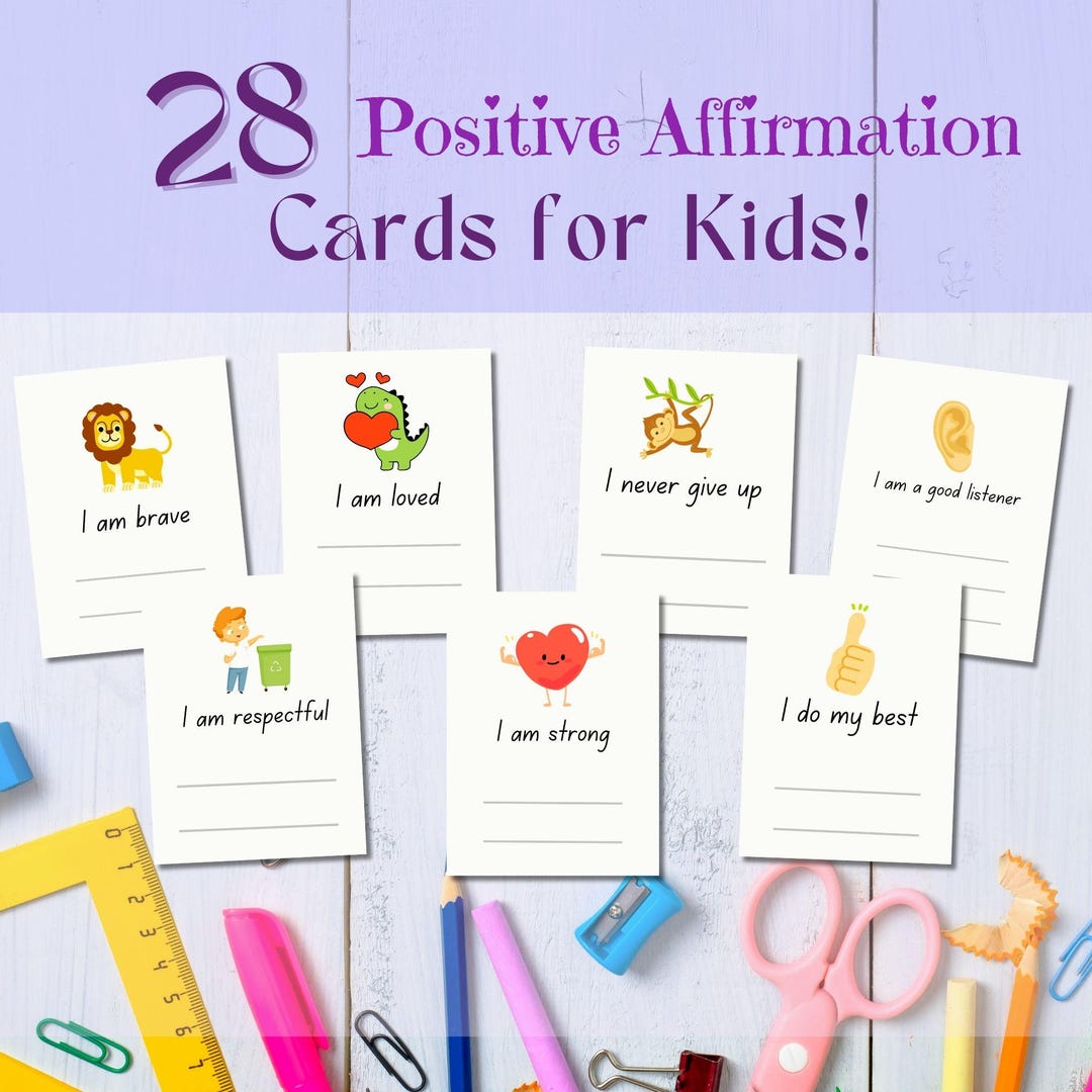 28 Positive Affirmation Cards for Children | Spelling | Writing ...