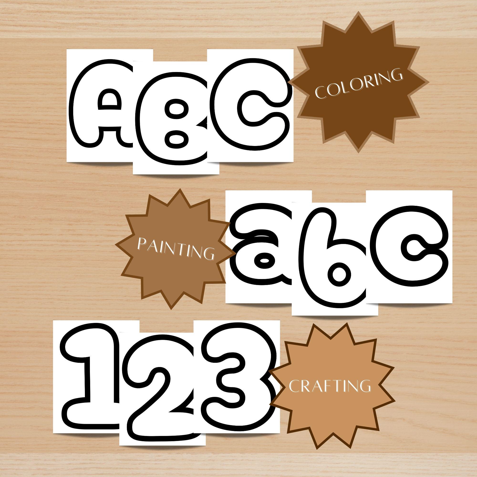 Complete Bubble Letter and Number Bundle | Alphabet | Crafting ...