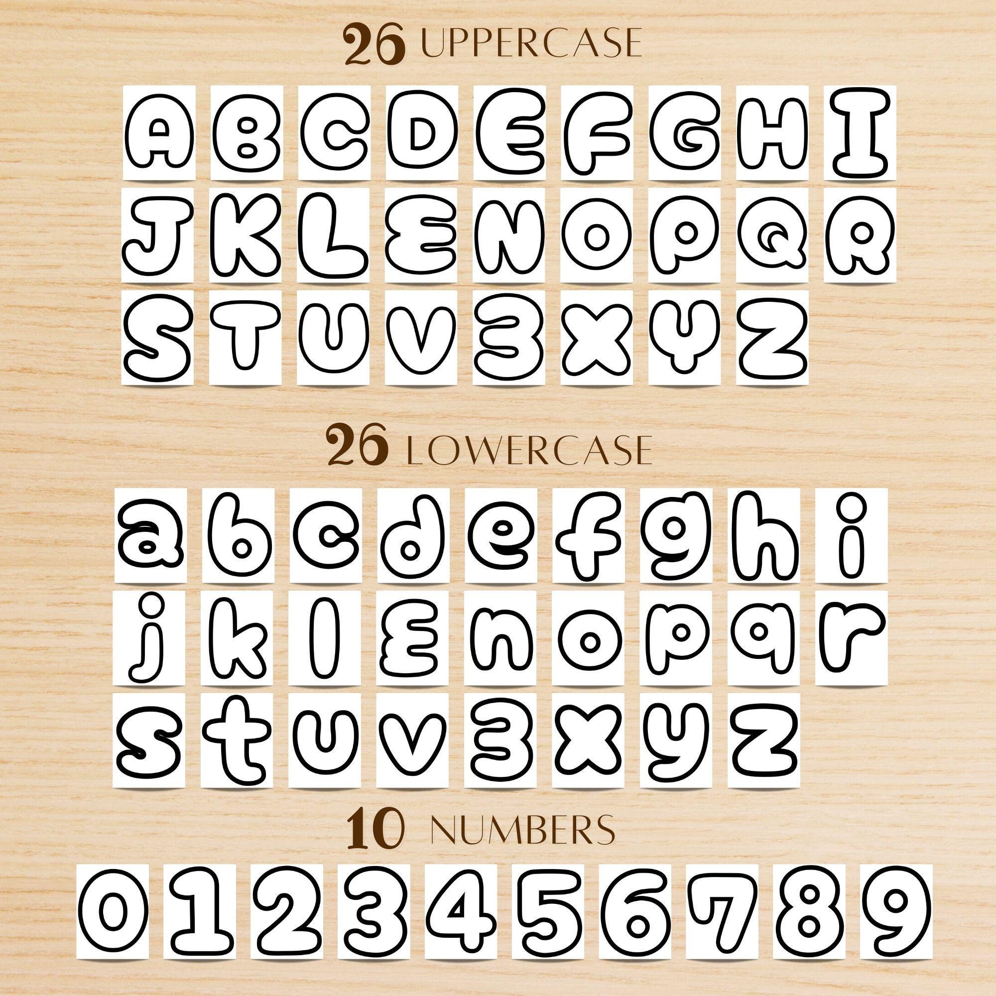 Complete Bubble Letter and Number Bundle | Alphabet | Crafting ...