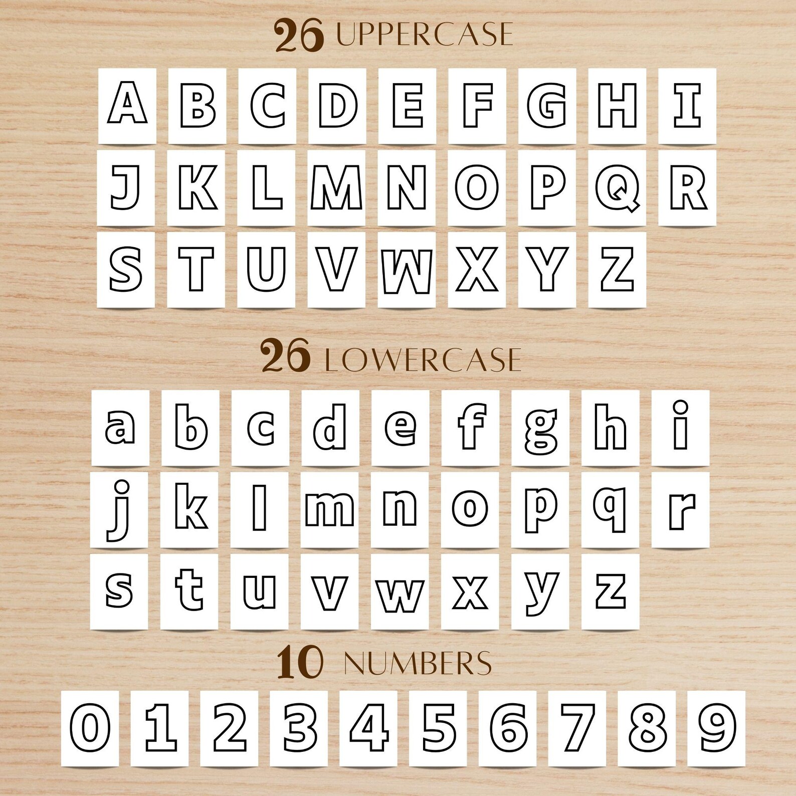 Complete Block Letter and Number Bundle | Alphabet | Crafting | Drawing ...