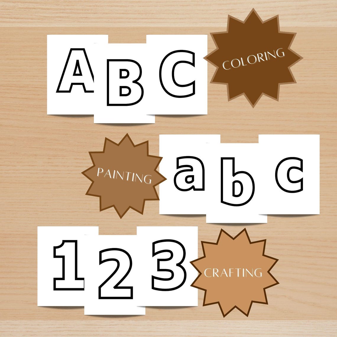 Complete Block Letter and Number Bundle | Alphabet | Crafting | Drawing ...