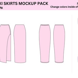Maxi Skirts Canva Mockup Pack | Women's Clothing Mockup Pack for Canva - Etsy