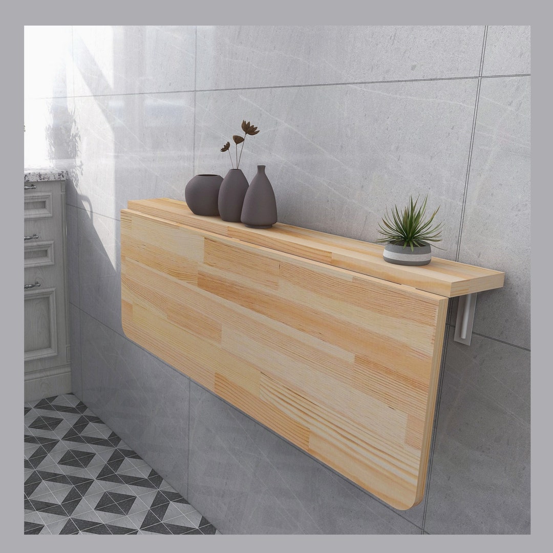 Natural Wood Murphy Table Kitchen Table With Wall Folding - Etsy