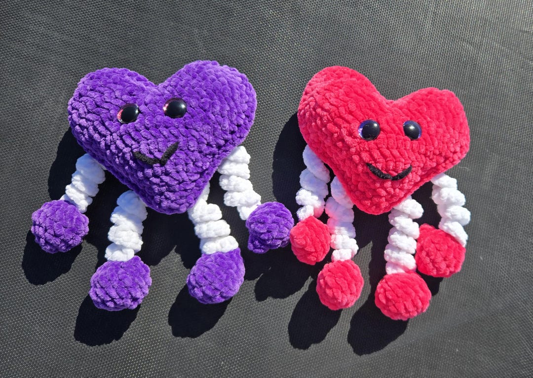 Crochet Heart Buddies - Pair - Etsy