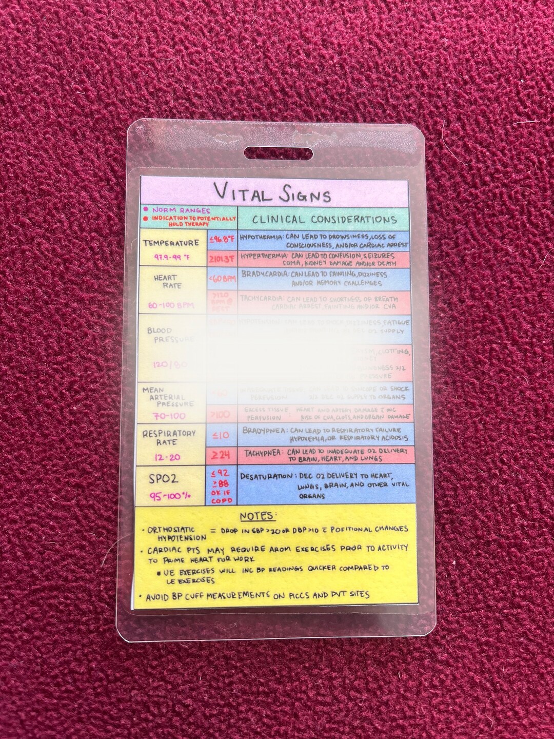 Acute Care Vital Signs Badge Buddy - Etsy