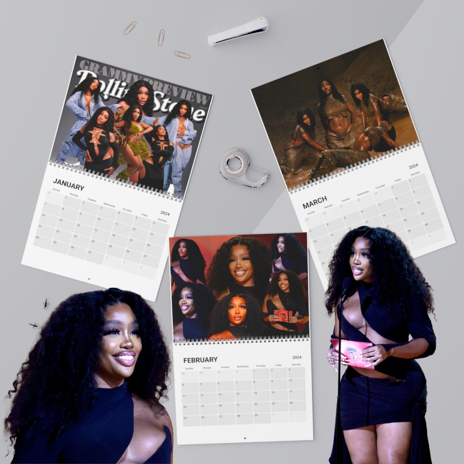 SZA 2024 Wall Calendar, Fan Gift, SZA Merch, SZA Art, Christmas Gift ...
