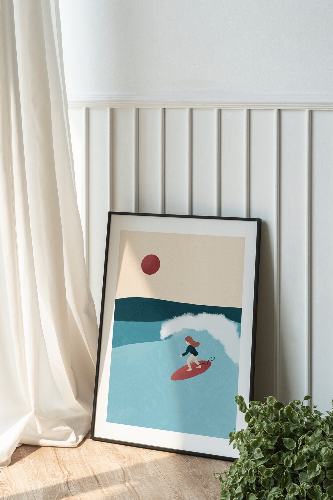 Decoration Poster Surfer 2, A3 A4 Illustration, Wall Art, Wall ...