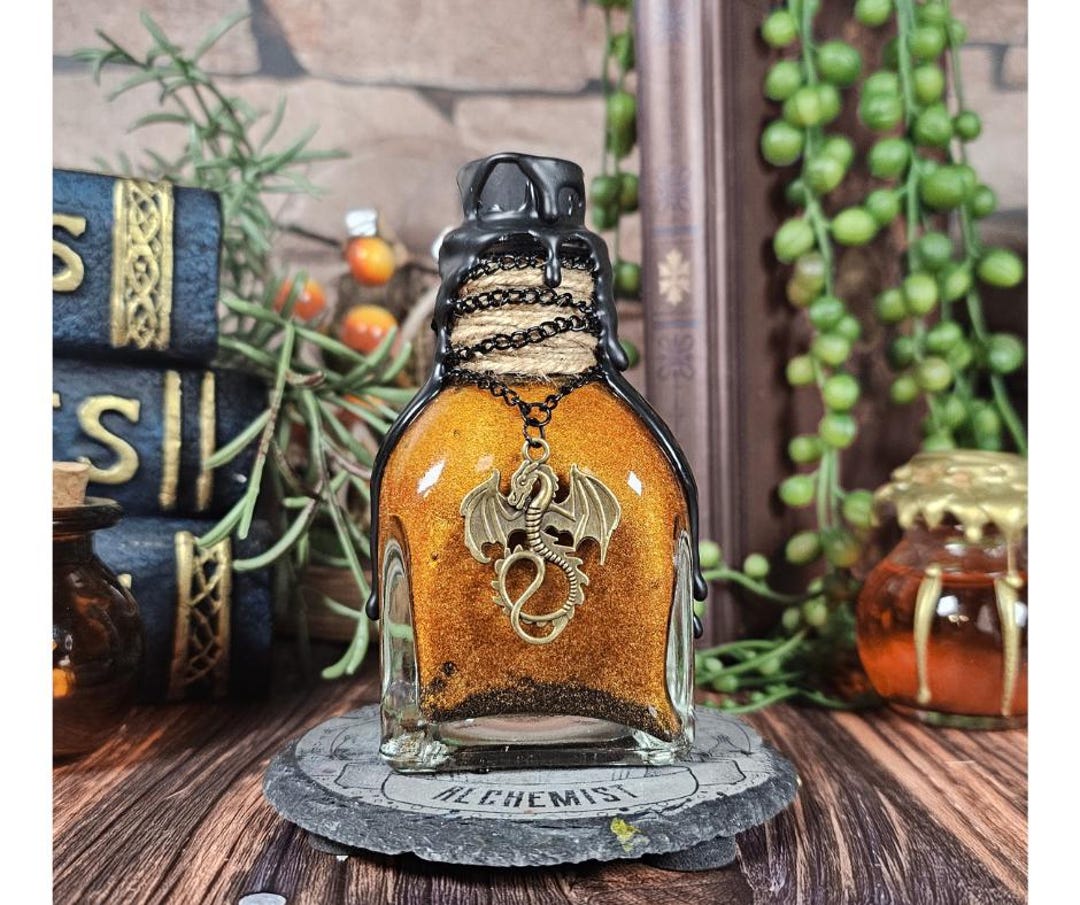 Dragon Fire Magic Potion Bottle: Color Shifting Fantasy Decor - Etsy