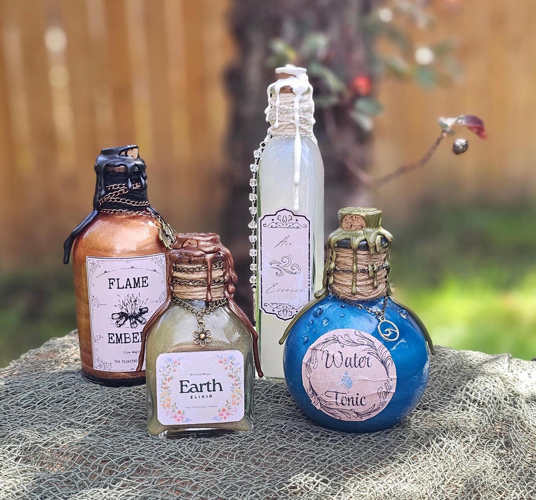 Elemental Magic Potions: Color Changing Fantasy Apothecary Bottle - Etsy